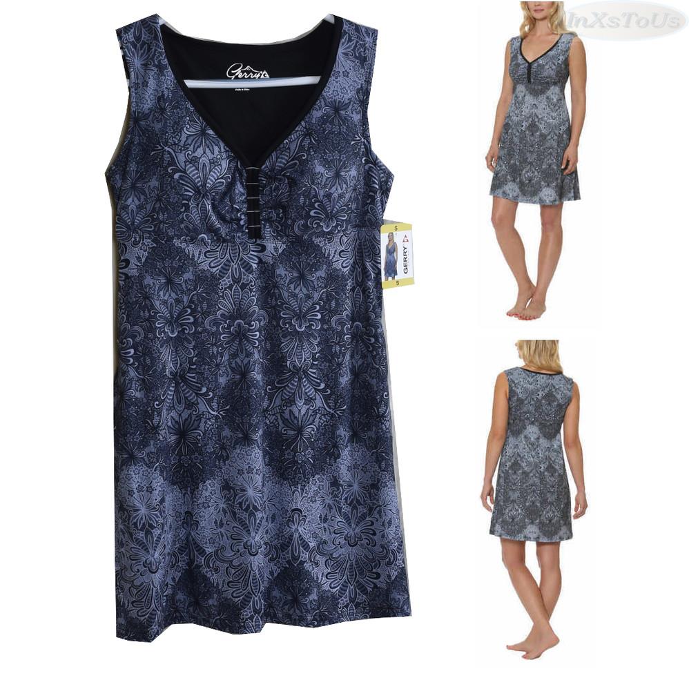 Gerry Woman's Bra Top Sleeveless Dress Black or Print Choose Size New ...