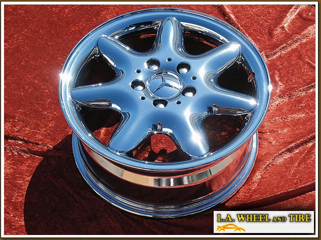 EXCHANGE SET OF 4 CHROME 16" MERCEDES BENZ C240 C320 OEM WHEELS RIMS ...
