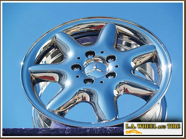 EXCHANGE SET OF 4 CHROME 16" MERCEDES BENZ C240 C320 OEM WHEELS RIMS ...